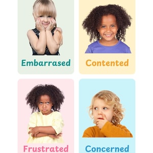 28 Photo Emotions Flashcards, Printable Feelings Flash Cards, Real ...