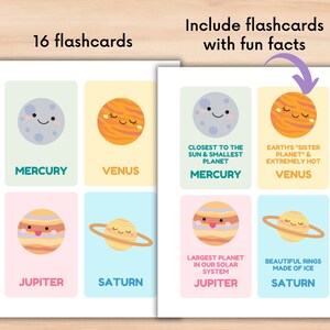 Solar System Flashcards Printable, Planets Flash Cards,interesting ...