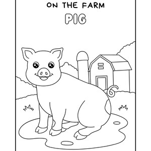 30 Farm Animals Coloring Pages for Kids, Farm Coloring Page, Farm ...