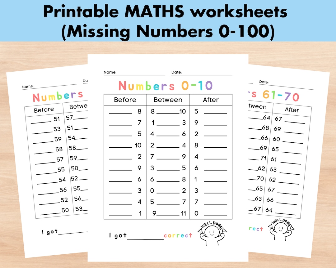 Maths Numbers Worksheets