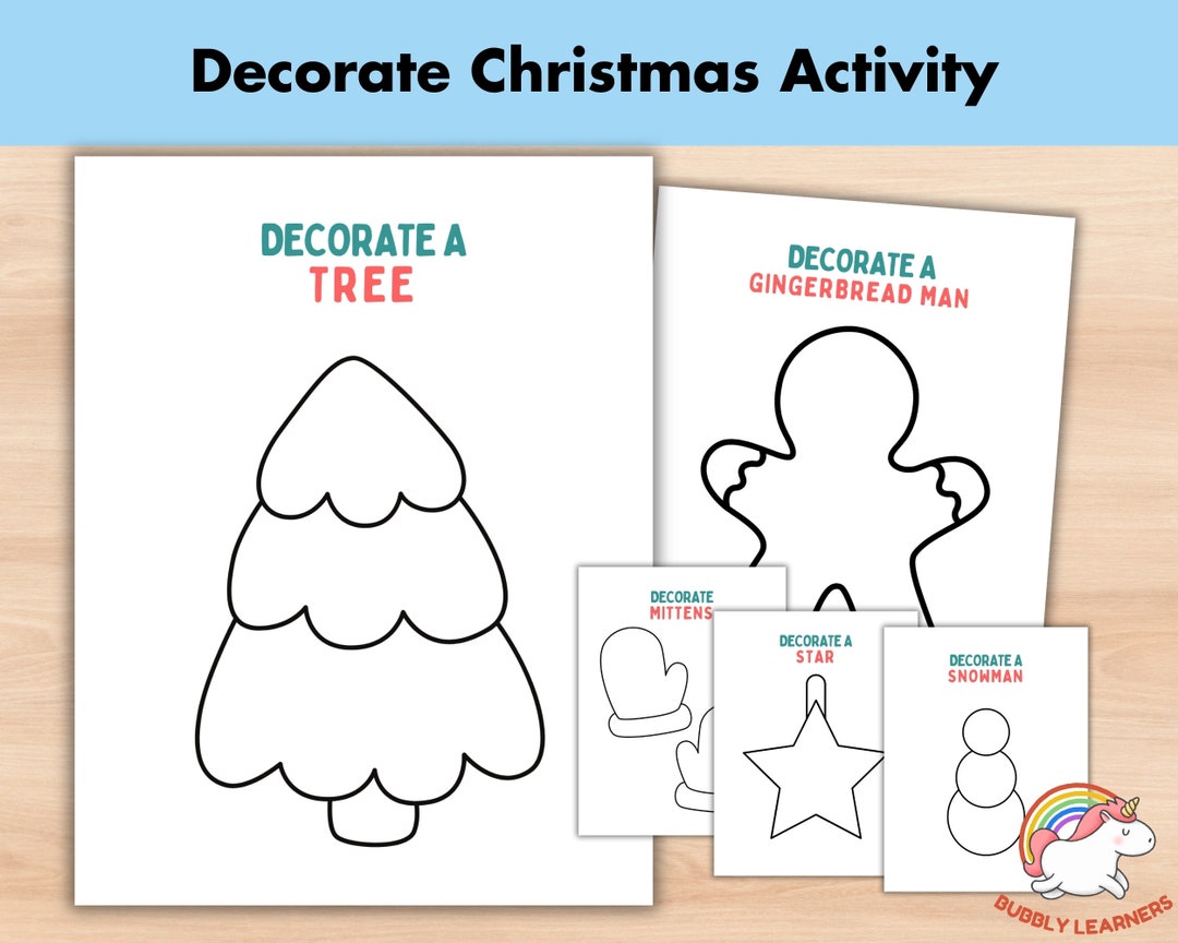 15 Decorate Christmas Craft Pages, Printable Jumbo Christmas Coloring ...