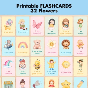 32 Affirmation Cards for Kids Printable Positive Affirmation Montessori ...