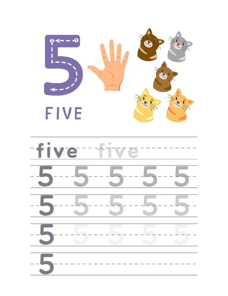 10 Number Tracing Worksheets, Traceable Numbers, Preschool Worksheets ...