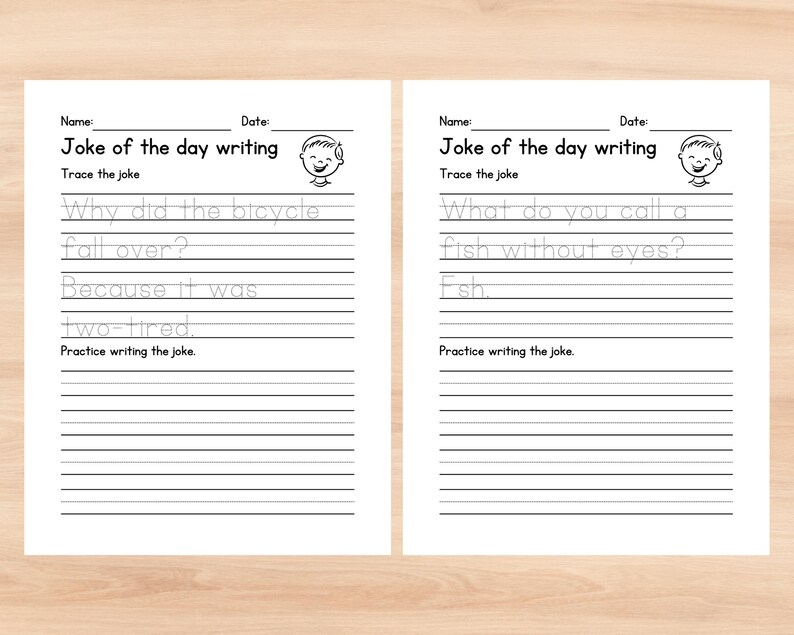Jokes Write the Sentence Worksheets, Printable Sentences Writing ...