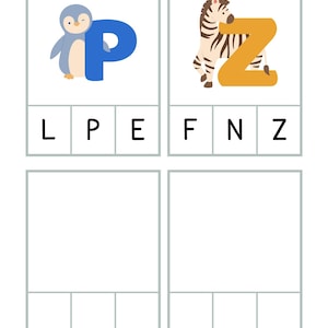 Alphabet Clip Cards, Uppercase A to Z, Preschool Alphabet Activities ...
