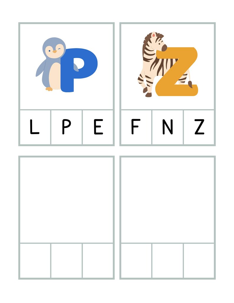 Alphabet Clip Cards, Uppercase A to Z, Preschool Alphabet Activities ...