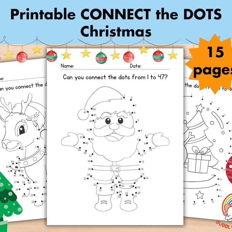 Connect Dots Christmas - Etsy