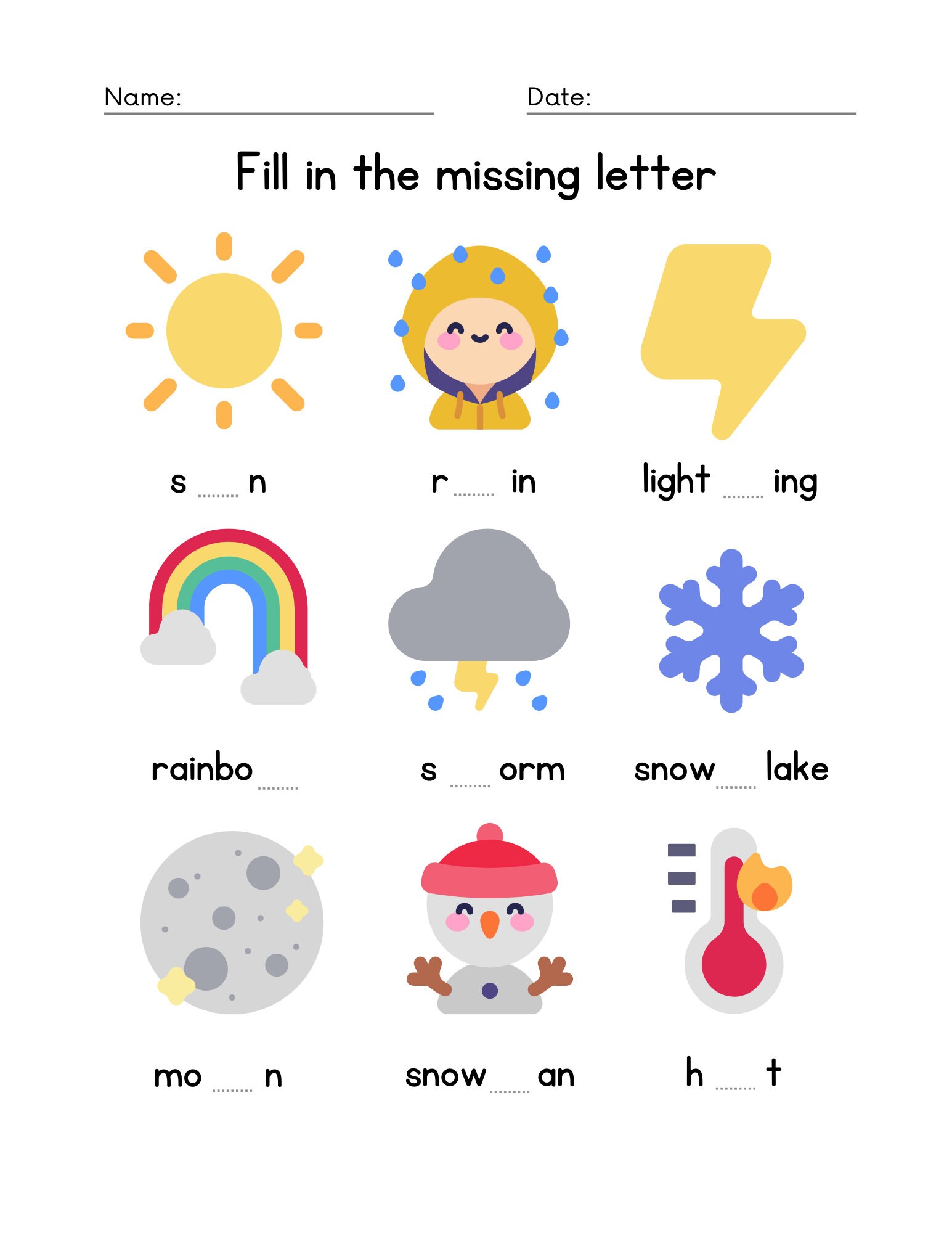 Missing Letter Worksheets, Writing Alphabet Activity, Printable ...