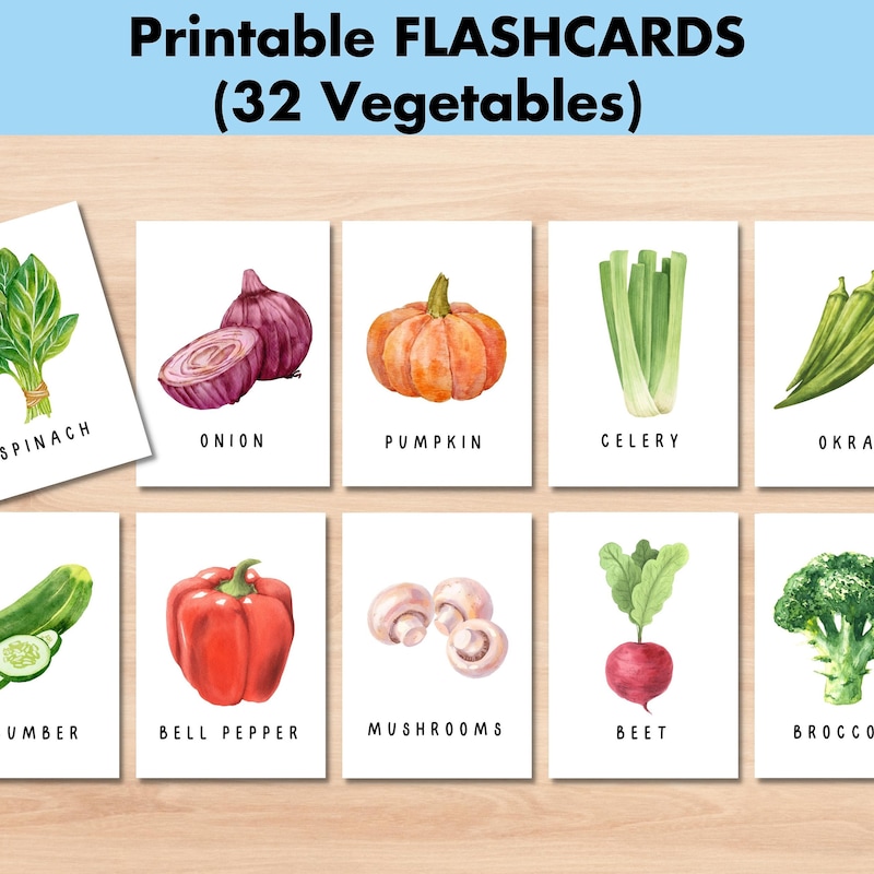 Vegetable Cards - Etsy