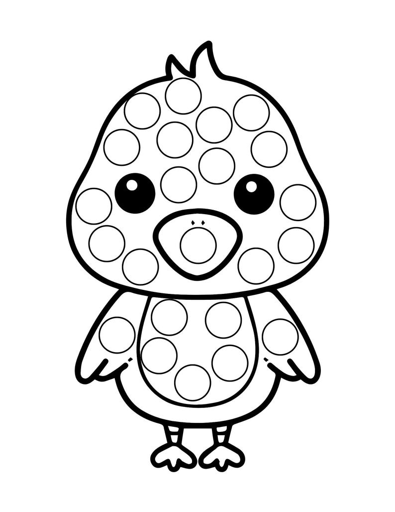 Animal Dot Marker Coloring Page, Do a Dot Activity, Printable Dab It ...