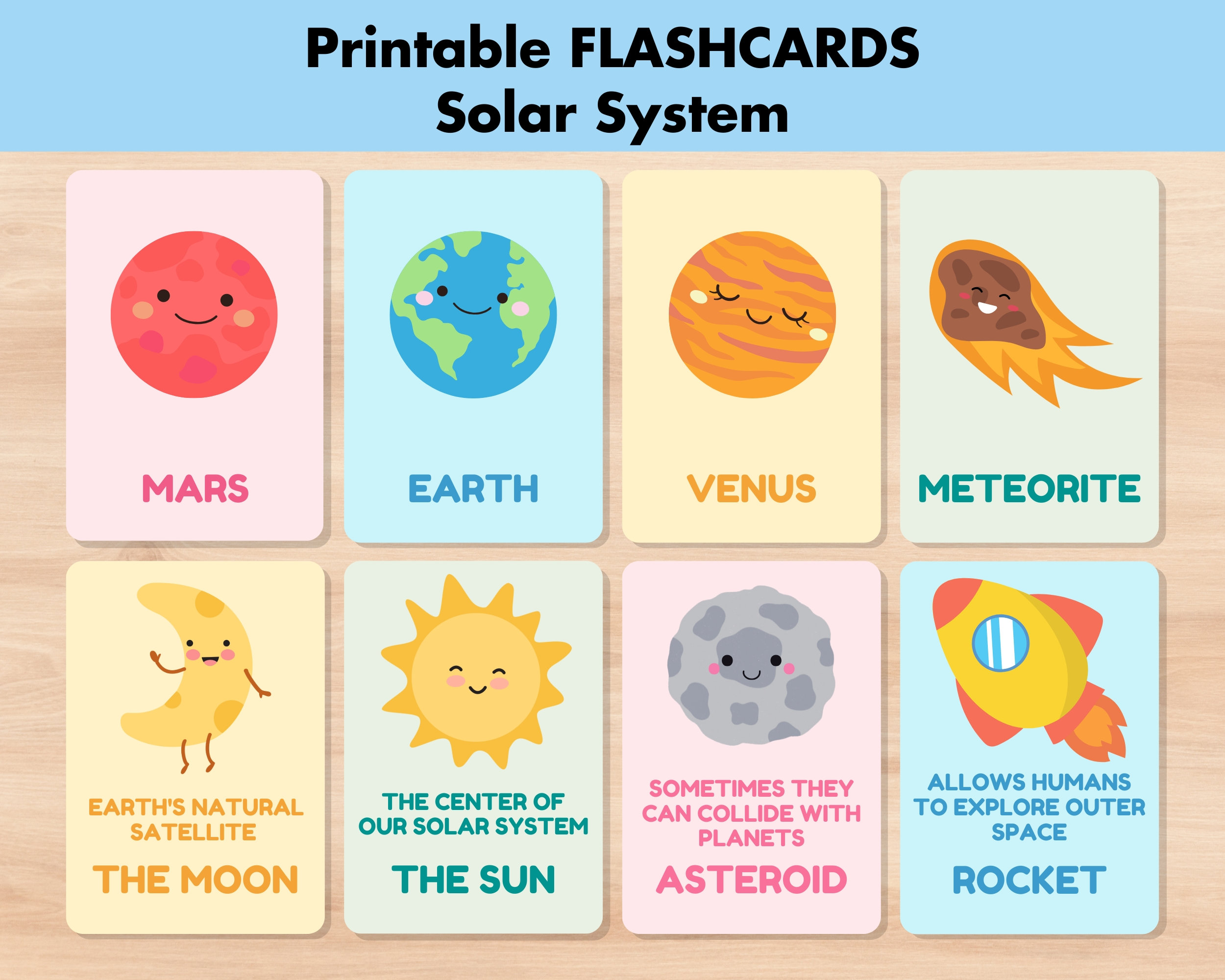 Free Printable Solar System Flashcards Free Printable