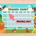 Safari Animal Reward Chart Toddler, Jungle Potty Training,printable ...