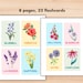 32 Flowers Flashcards, Flower Vocabulary Nature Cards,printable ...
