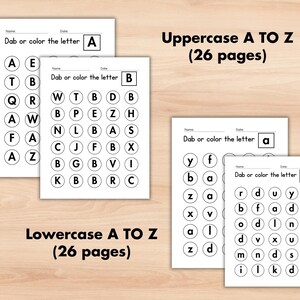 52 Printable Alphabet Dab It Worksheets, Uppercase ABC Worksheets ...