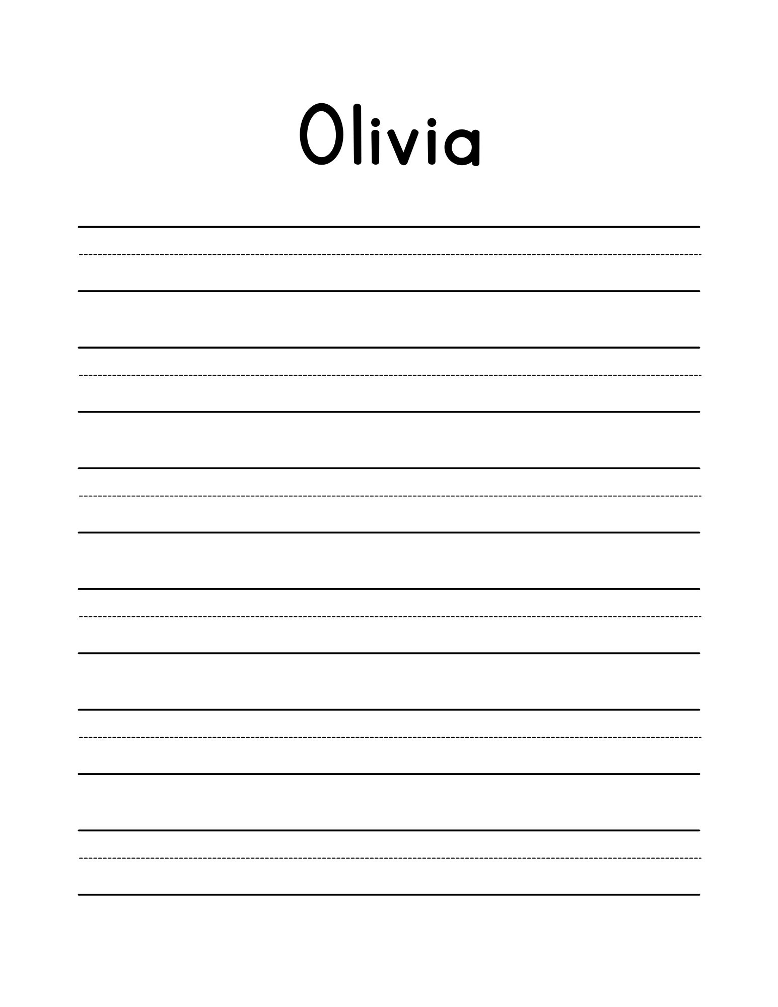 Custom Name Tracing Page Personalized Name Trace Handwriting Practice ...