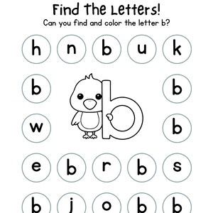 Letter Recognition Dab It Letters, Find the Letter, Preschool Printable ...