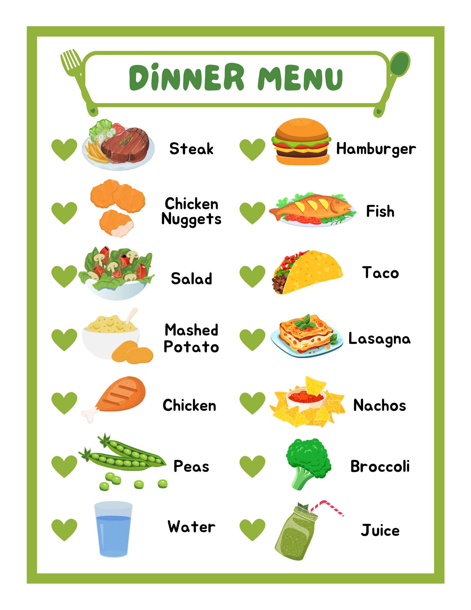 Pretend Play Menus, Pretend Restaurant Menus Kids Kitchen,printable ...