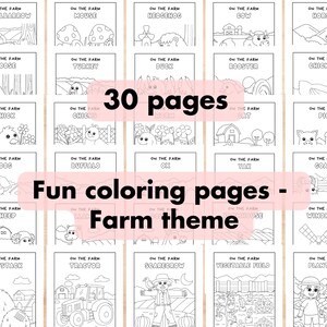 30 Farm Animals Coloring Pages for Kids, Farm Coloring Page, Farm ...