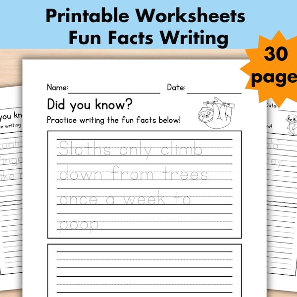 Worksheets for Kids - Etsy