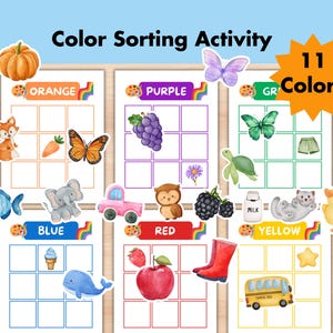 Color Matching Activity for Kid, Toddler Color Printable, Montessori ...