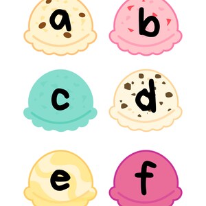 Matching ABC Ice Cream Game, Match the Alphabets, Printable ...