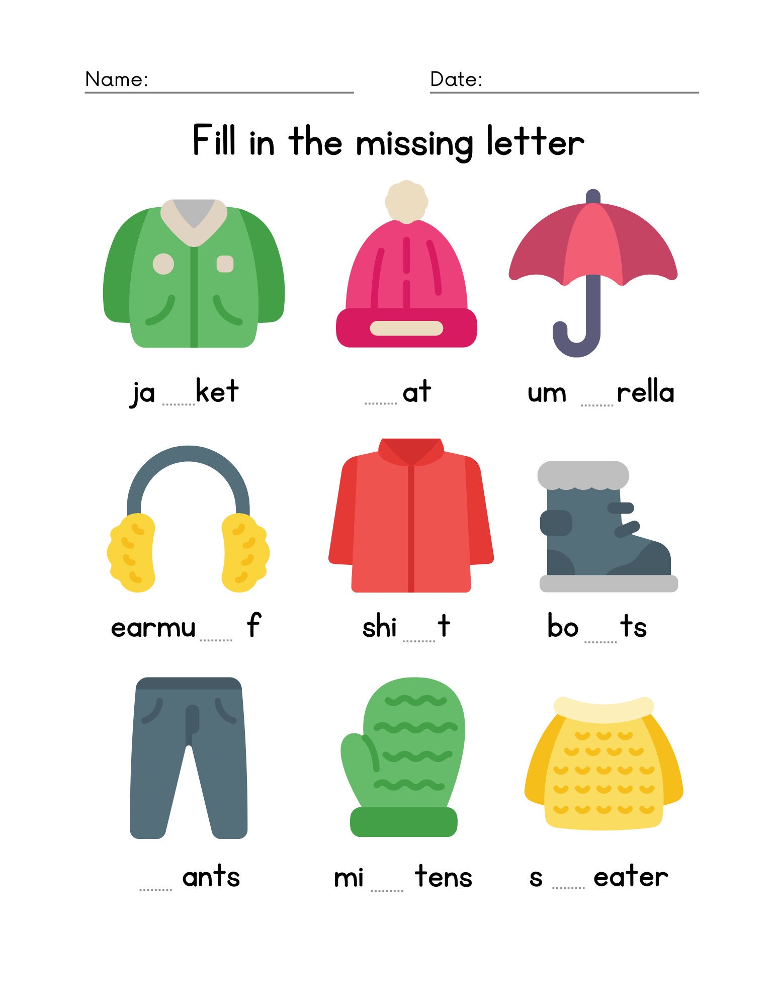 Missing Letter Worksheets, Writing Alphabet Activity, Printable ...