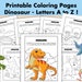Dinosaur Coloring Pages Printable Alphabet, Dinosaur Activity for Kid ...