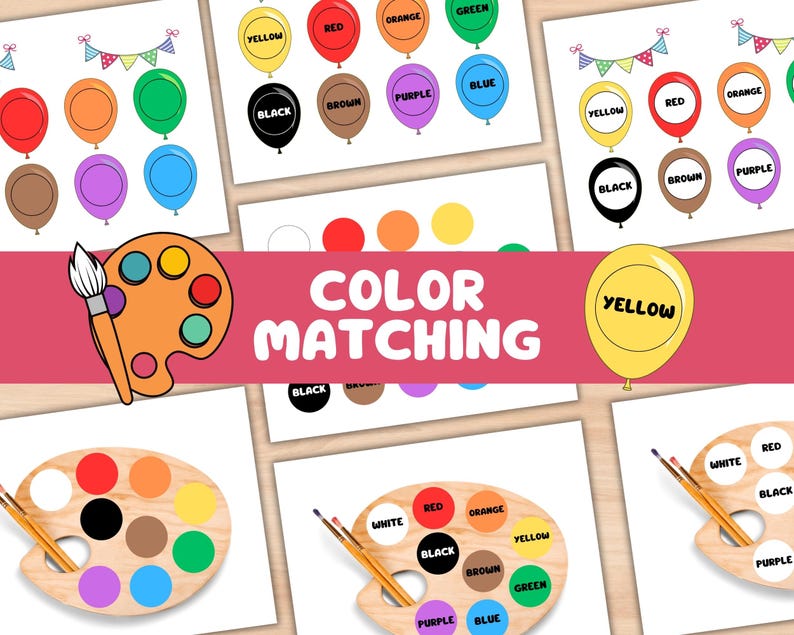 Color Matching Activity, Color Classroom Toddler Busy Book Pages ...