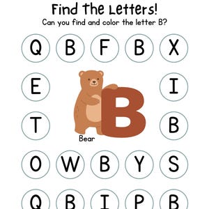 Letter Recognition Dab It Letters, Find the Letter, Preschool Printable ...
