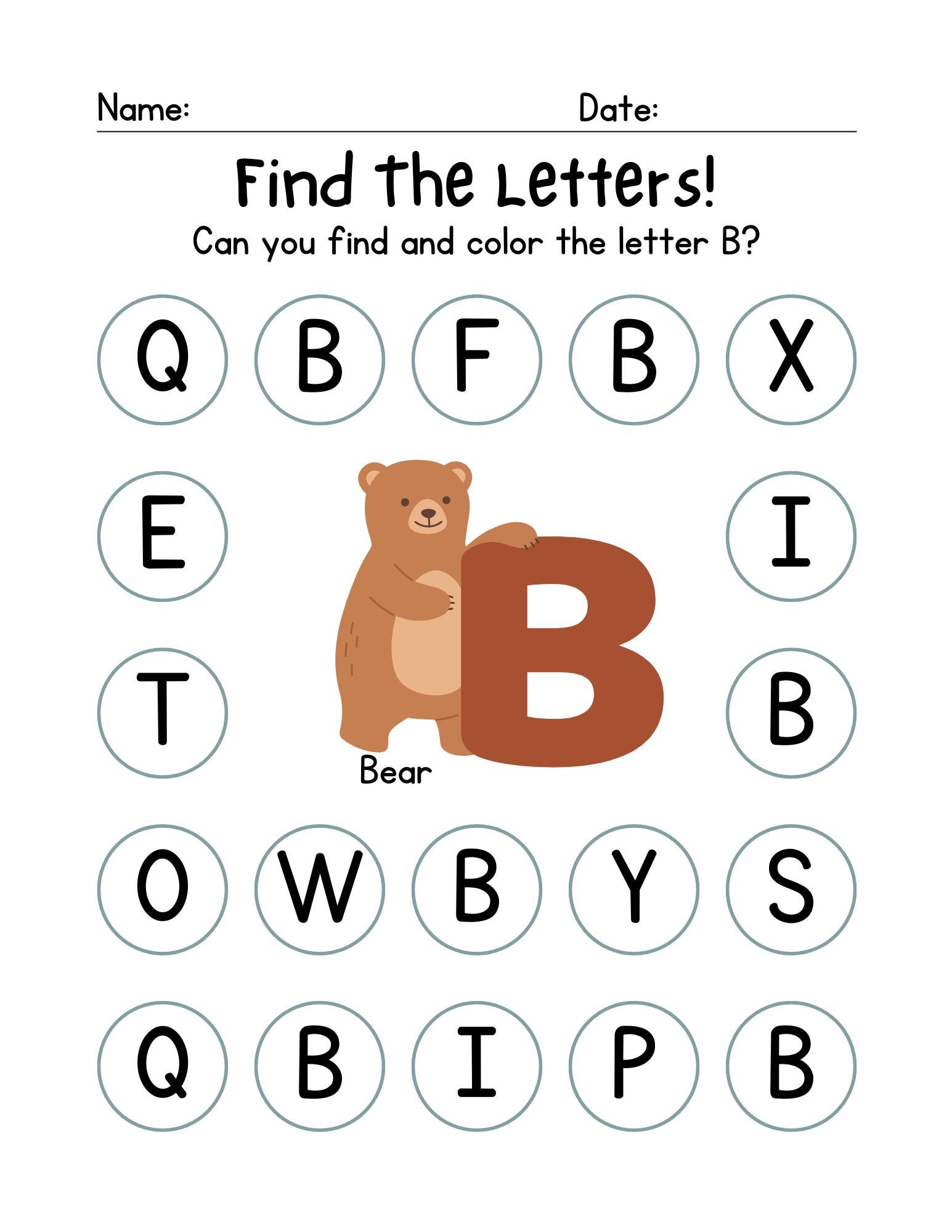 Letter Recognition Dab It Letters, Find the Letter, Preschool Printable ...