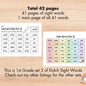 Sight Word Dab It Worksheet, Sight Word Activity, Printable Worksheets ...