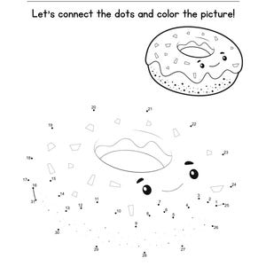Dot to Dot Worksheet Connect the Dots Printable Pages, Preschool ...