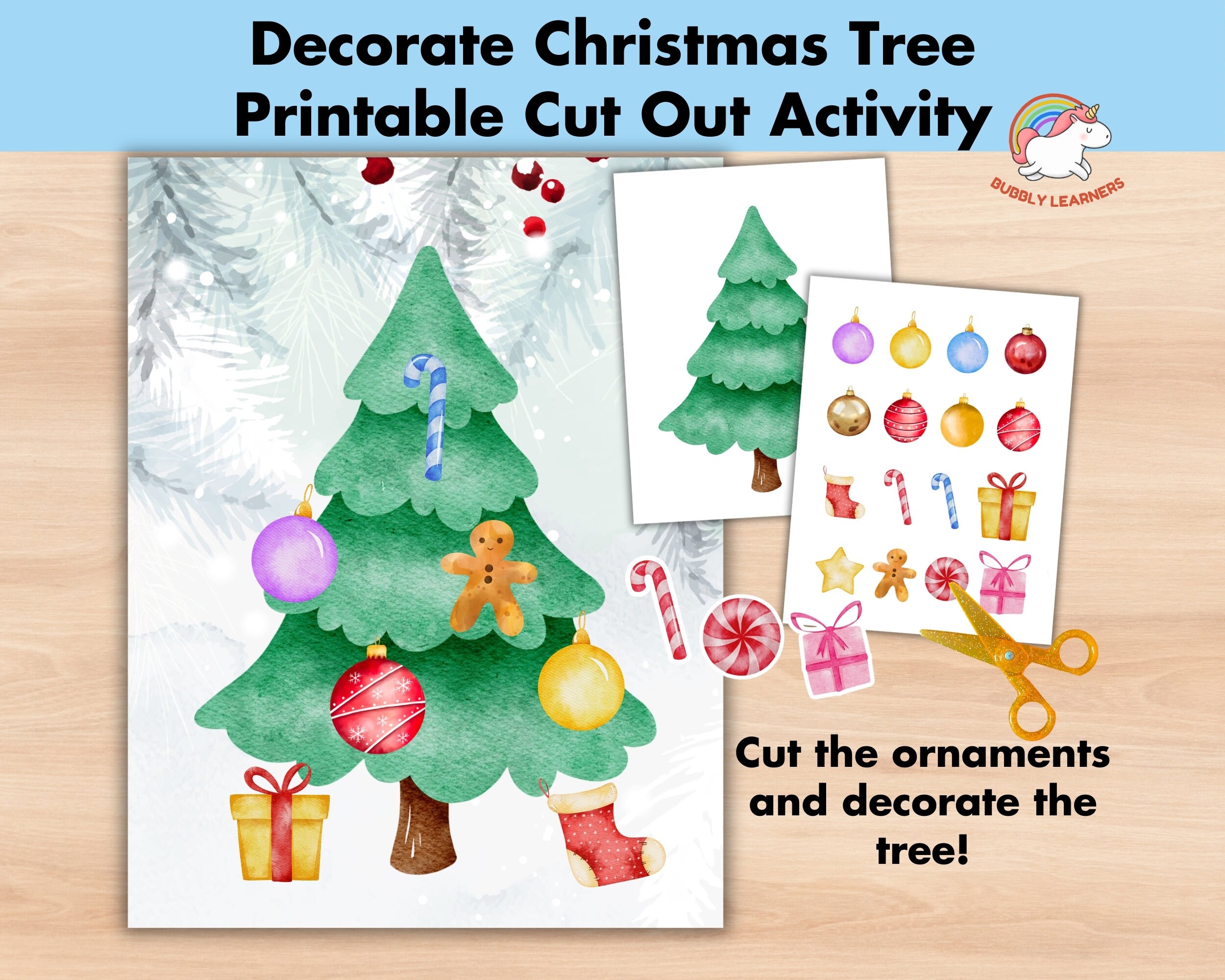 Christmas Tree Decorating Activity, Christmas Crafts for Kids ...