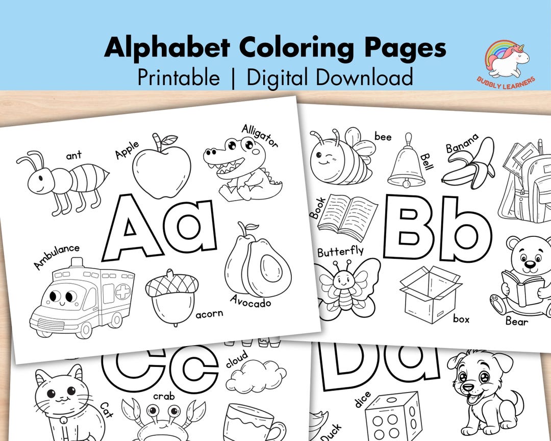 26 Alphabet Coloring Pages, Preschool Coloring Page, Preschool ...
