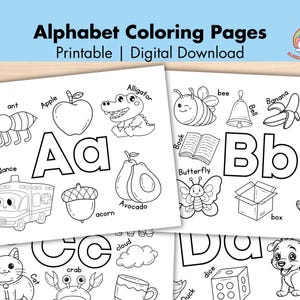 26 Alphabet Coloring Pages, Preschool Coloring Page, Preschool ...