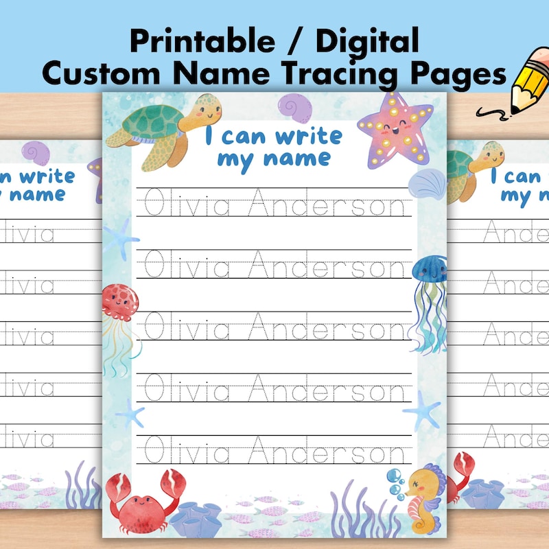 Printable Name Tracing - Etsy