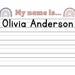 Custom Name Tracing Page, Handwriting Practice, Personalized Name Trace ...