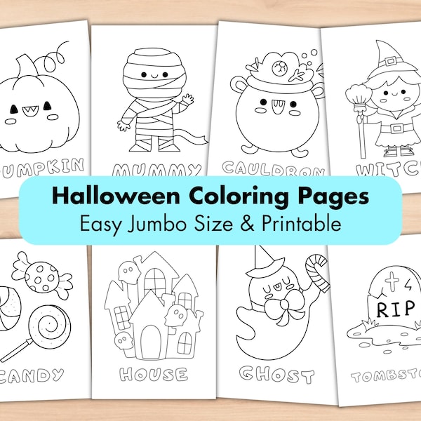 Halloween Coloring Pages - Etsy