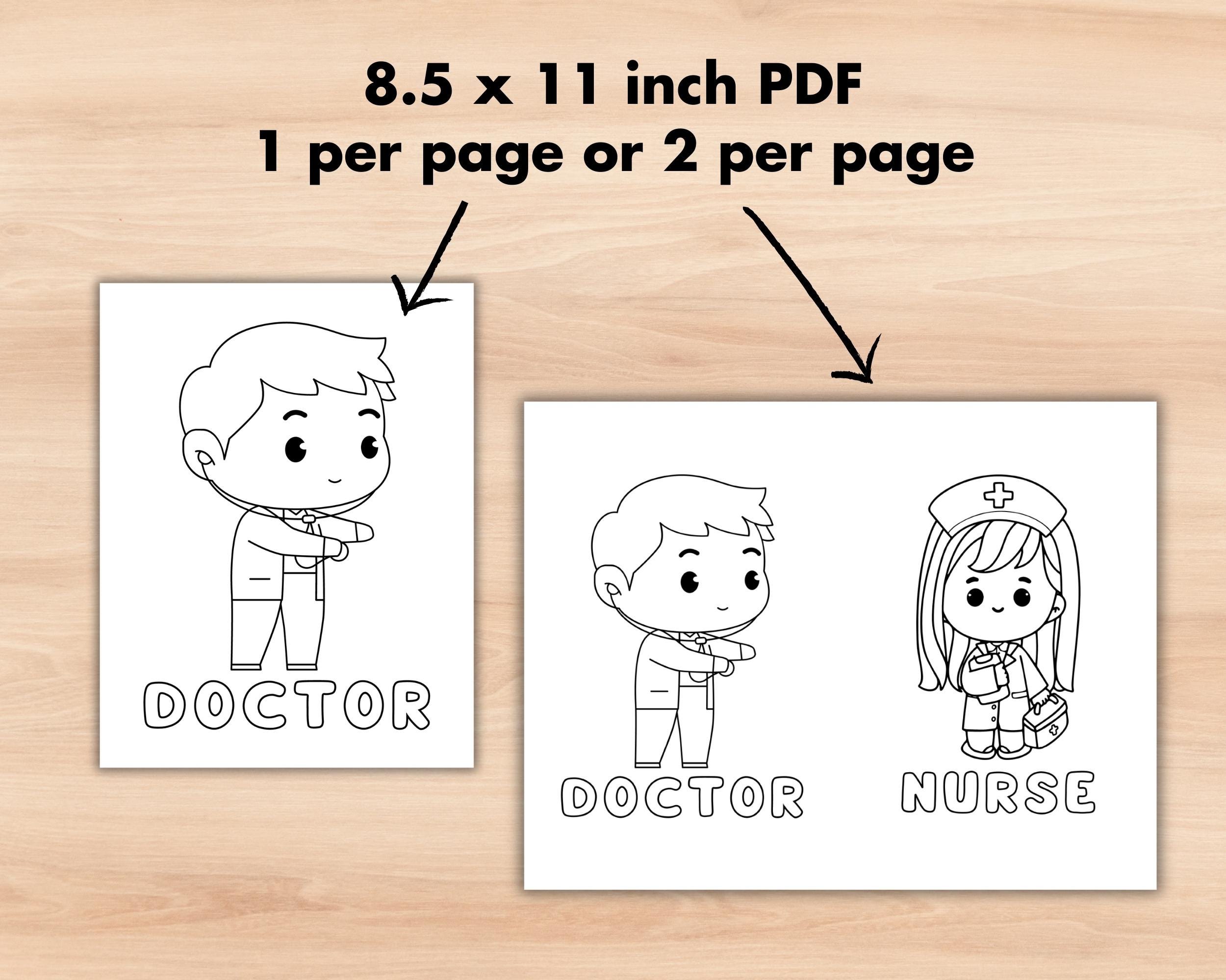 35 Community Helpers Coloring Page, Job Career Day Coloring Book ...