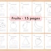 Fruits Vegetables Tracing Worksheets, Trace Pages Printable Preschool ...