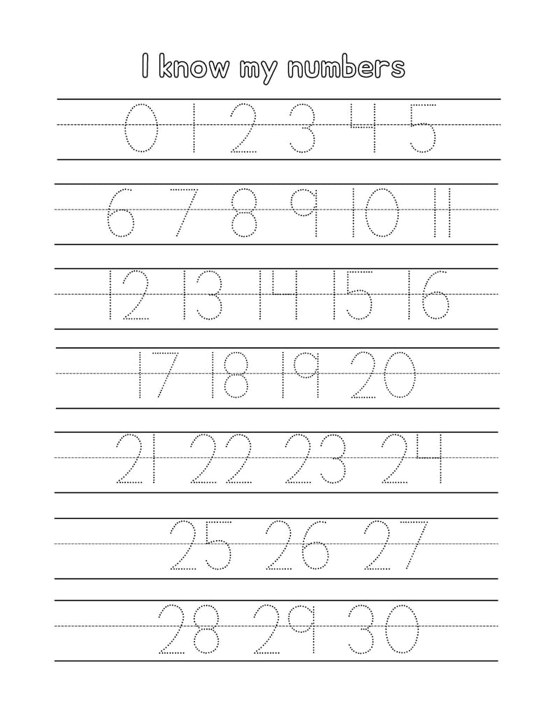 44 Alphabet Numbers Tracing Worksheets Handwriting Practice for ...
