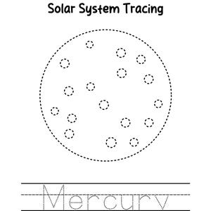 Solar System Tracing Bundle, Planet Name Line Trace Page Printable ...