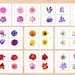 40 Real Flowers Matching Game for Kids, Symmetry Puzzle,match Picture ...