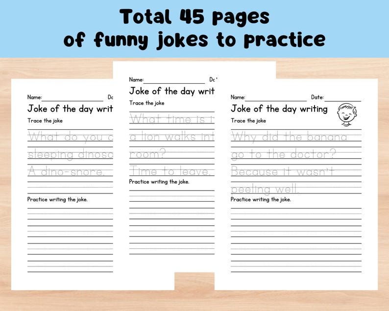 Jokes Write the Sentence Worksheets, Printable Sentences Writing ...