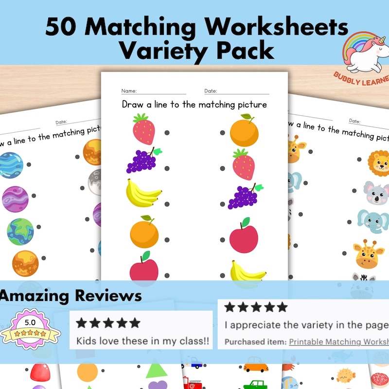 Printable Matching Games - Etsy
