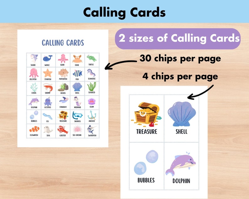 Ocean Bingo for Kid, Under the Sea Beach Bingo, 30 Printable Ocean ...