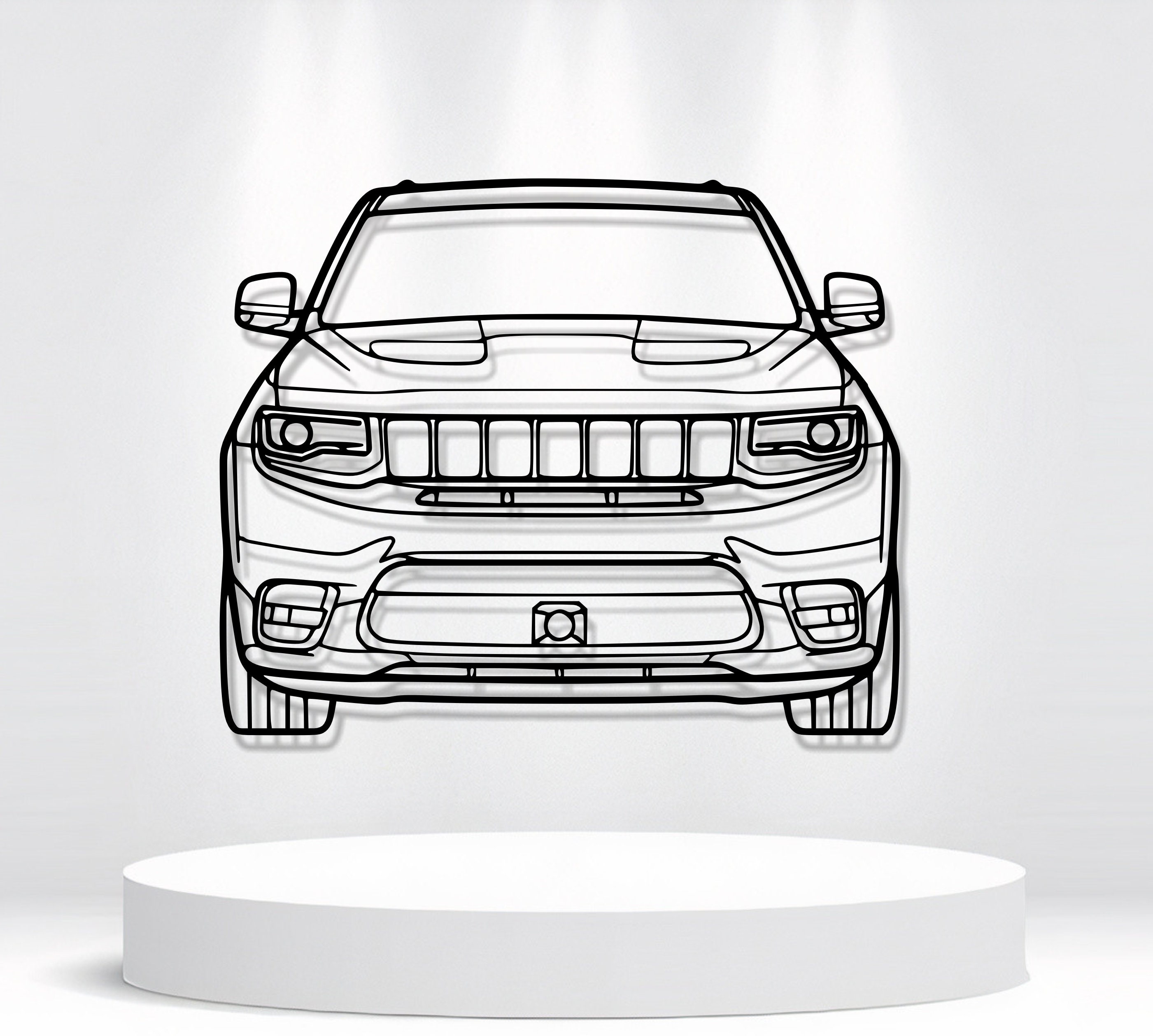 Grand Cherokee SRT 2020 Front Car Wall Art , Car Wall Decor, Gifts ...