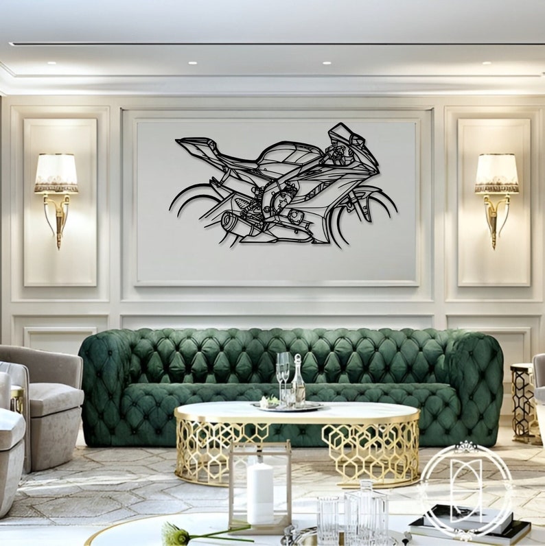 R6 2018 MOTORCYCLE SILHOUETTE Metal Wall Art Wall Decor - Etsy