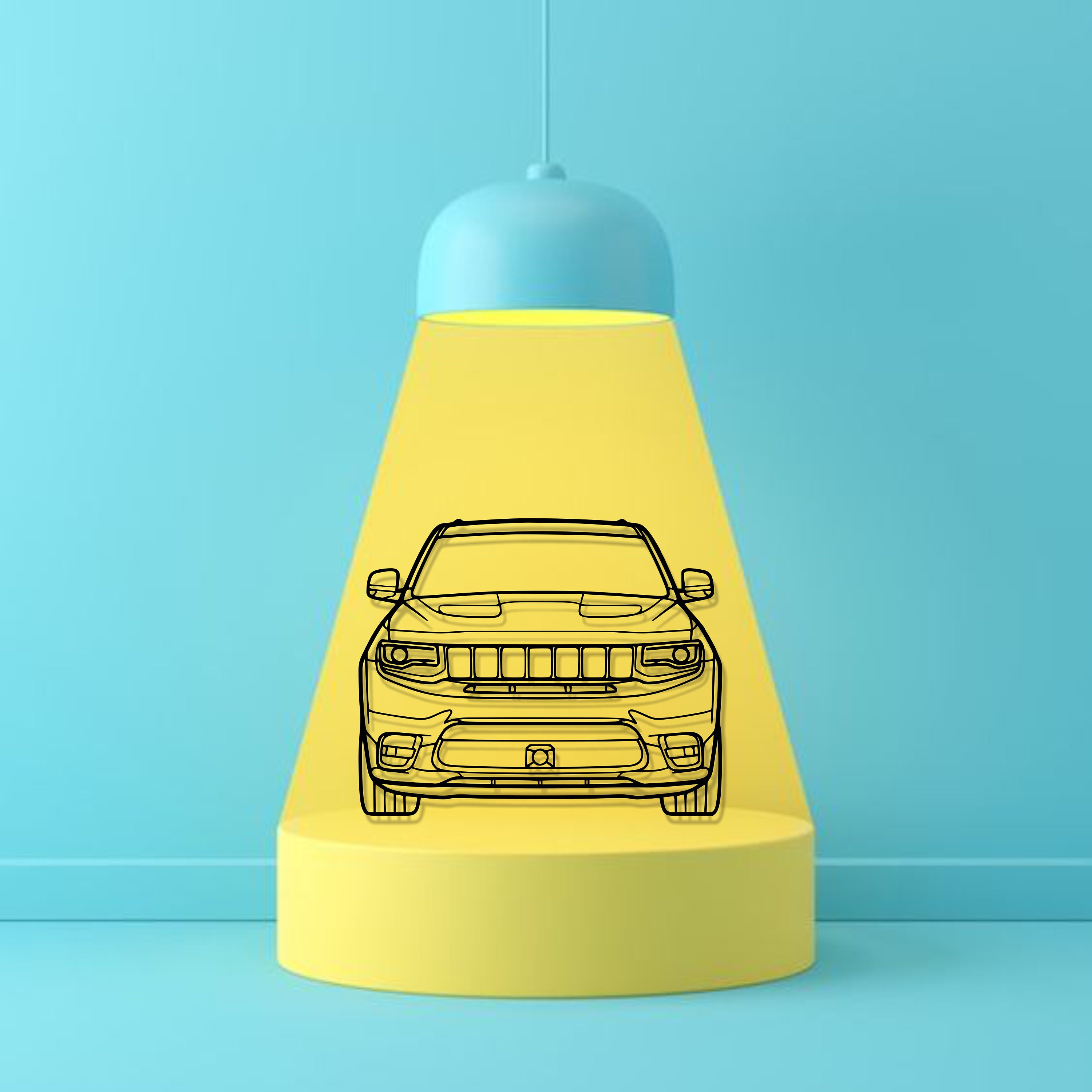 Grand Cherokee SRT 2020 Front Car Wall Art , Car Wall Decor, Gifts ...