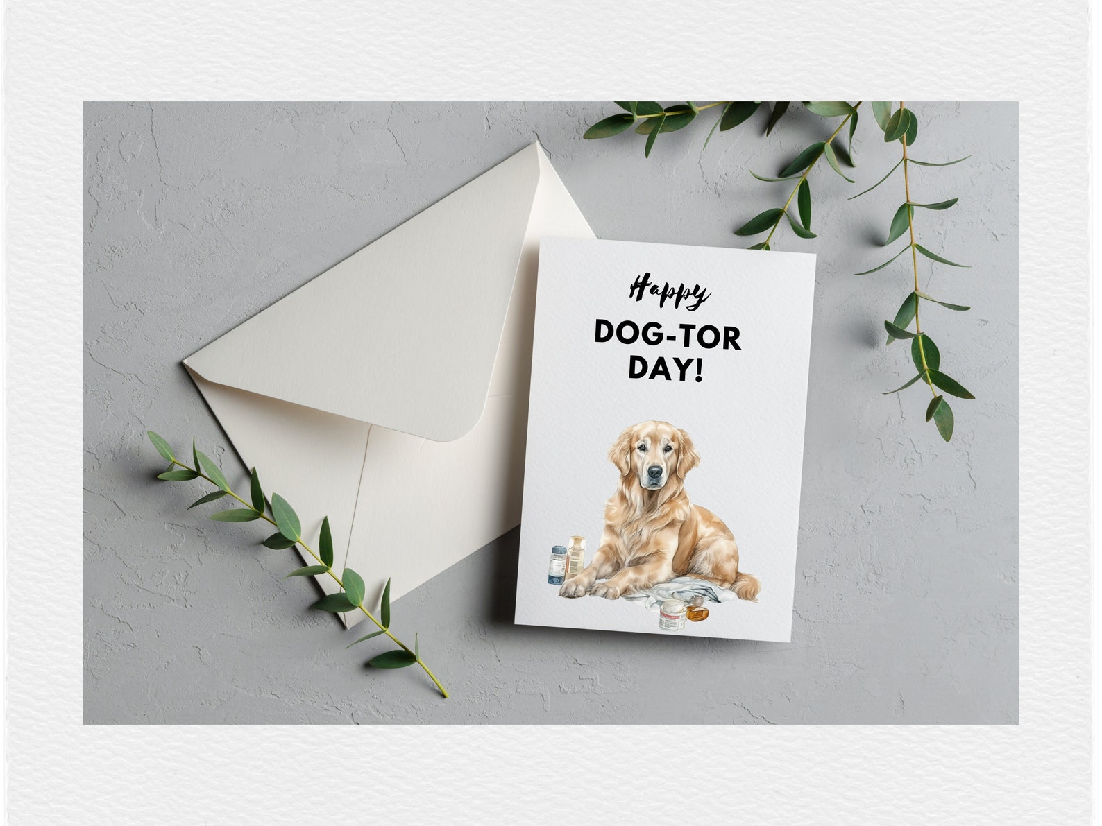 Golden Retriever Clipart, Good Boi at Work Clipart, Watercolor 14 Png ...